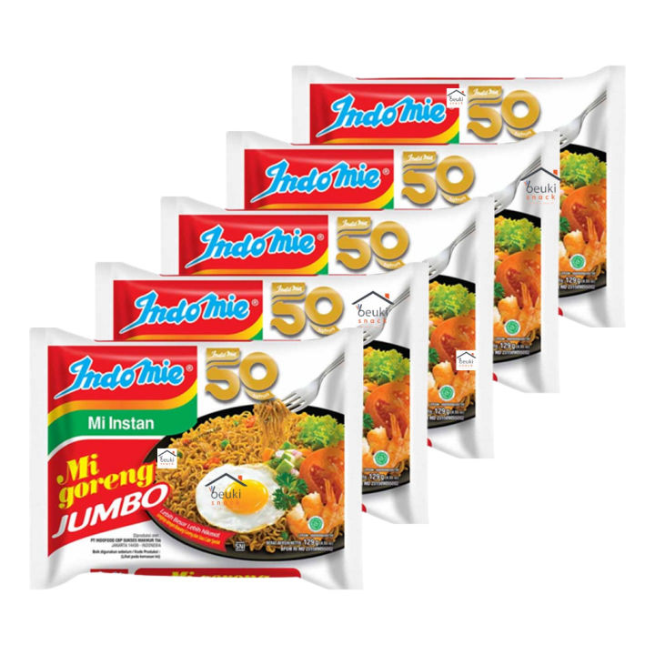5PCS Indomie Jumbo Mie Goreng Original Porsi Besar | Juragan Snack Food ...