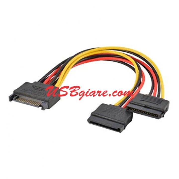 CÁP NGUỒN SATA ĐỰC SANG 2 SATA CÁI - SATA MALE TO 2 FEMALE | Lazada.vn