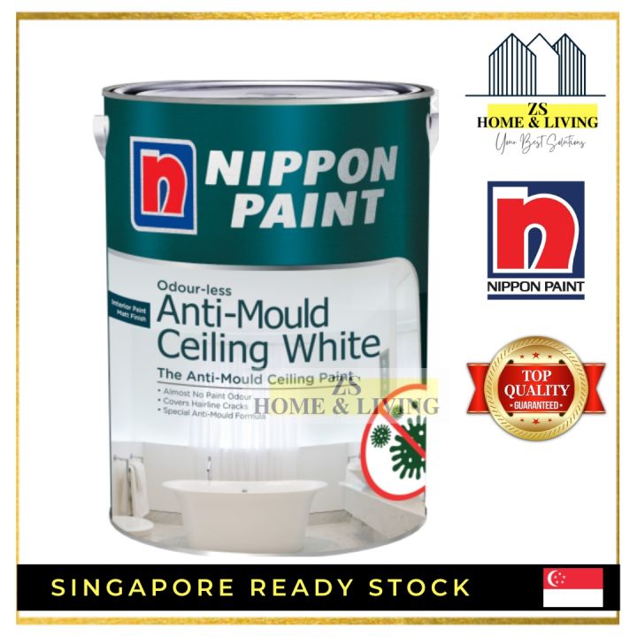 Nippon Odour-less Anti-mould Ceiling White 1L / 5L | Lazada Singapore