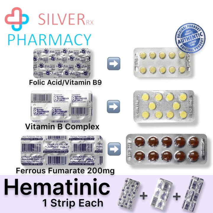 Hematinic [Ferrous Fumarate 200mg , B Complex, Folic Acid 5mg] 3 in 1 ...