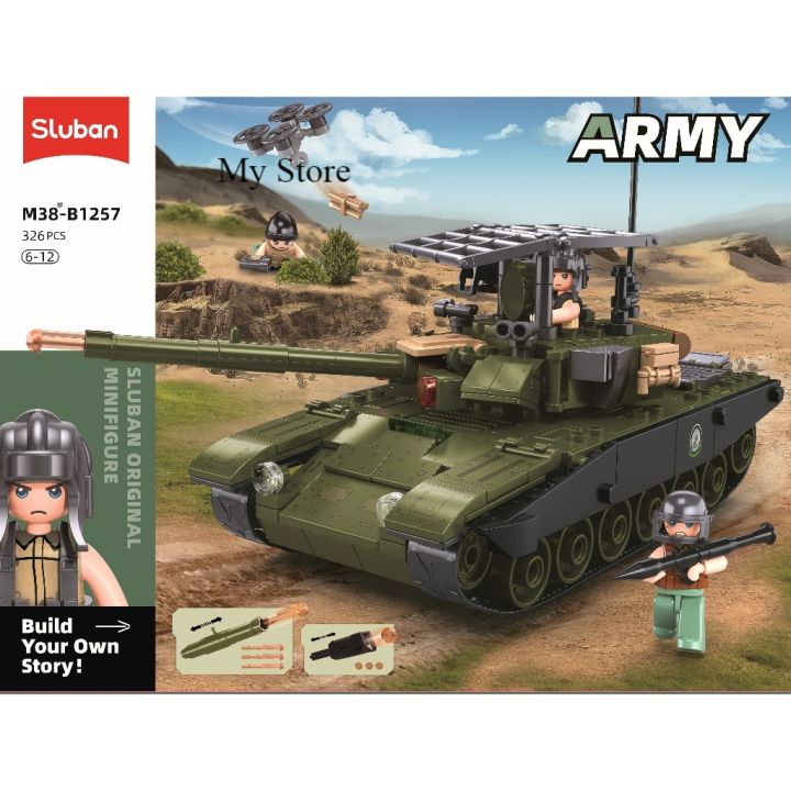 Sluban Bricks ARMY-IFR-T90AS Main Battle Tank M38-B1257 | Lazada Indonesia