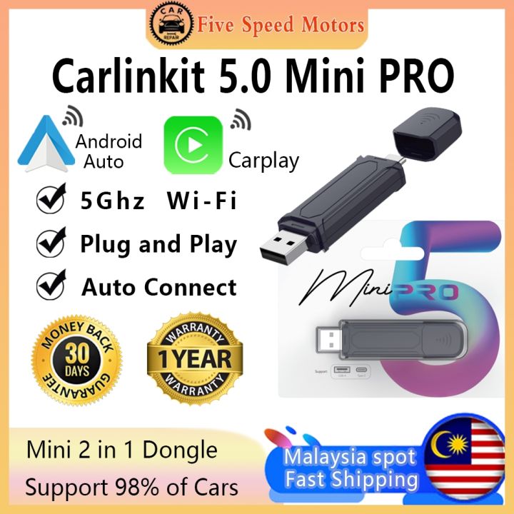 2025 NEW Carlinkit 5.0 wired to wireless carplay Adapter Carlink kit android auto wireless ...