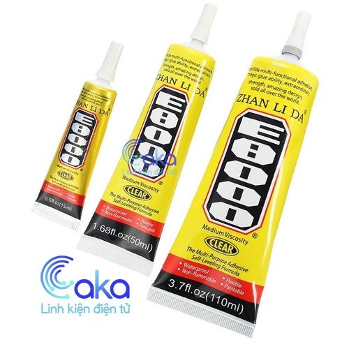 Keo E8000, Keo dán đa năng, dán Gốm sứ, thủy tinh, da, nhựa, sợi, kim ...