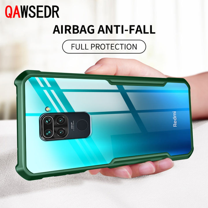 QAWSEDR Redmi Note 9 10X 4G Anti-Fall Shockproof Transparent Back Case ...