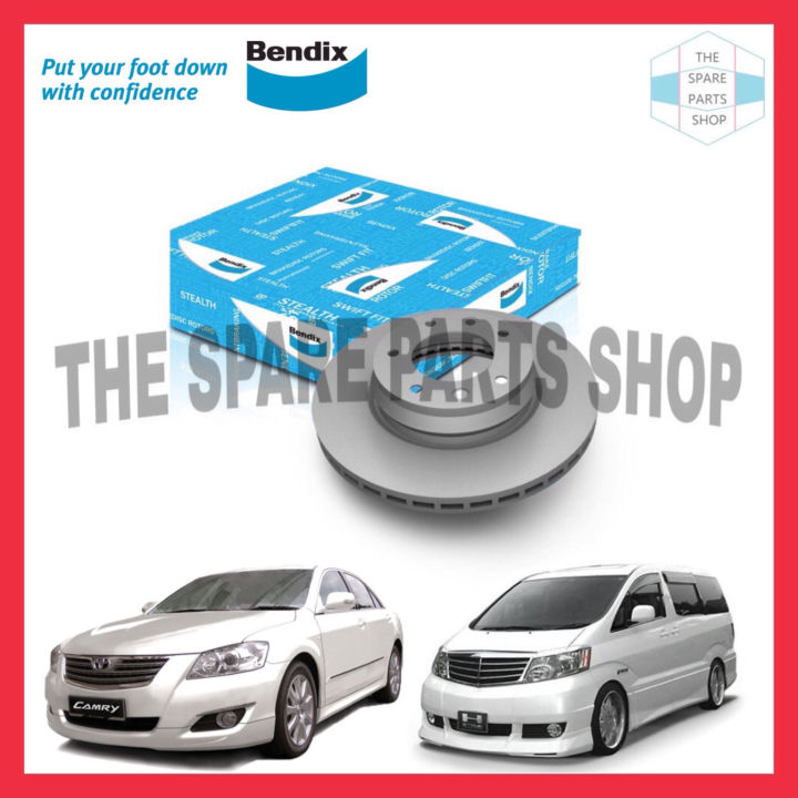 TOYOTA CAMRY ACV40 ACV41 ALPHARD 06’ FRONT BRAKE DISC ROTOR BENDIX (BR2709) 1 SET | Lazada