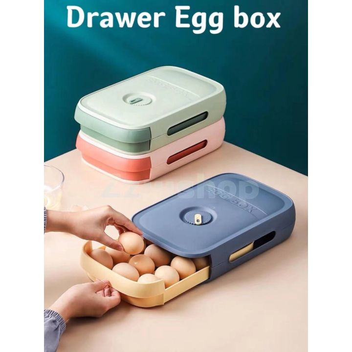*BIG SALE*(Egg Organizer Storage Kitchen Drawer Type Egg Storage Box ...