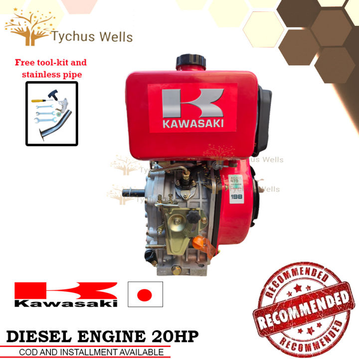 Kawasaki Diesel Engine 20 HP 198F Highspeed Lowspeed Electric And ...