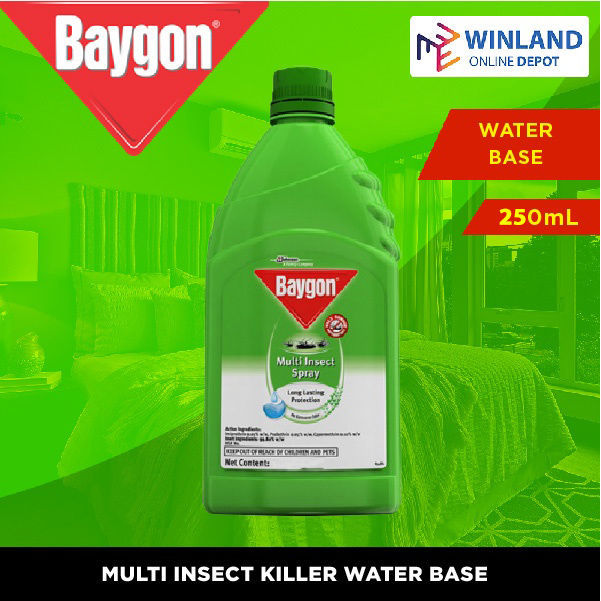 Baygon by Winland Multi Insect Killer Spray Water Based Aerosol 250ml ...