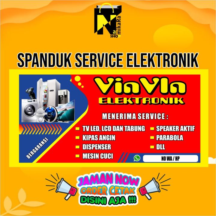 Spanduk Banner Backdrop service elektronik / banner servis elektronik ...