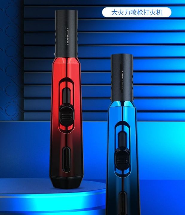H01 Jet Flame Lighter Creative Extra Power Fire Head Lighter Straight ...