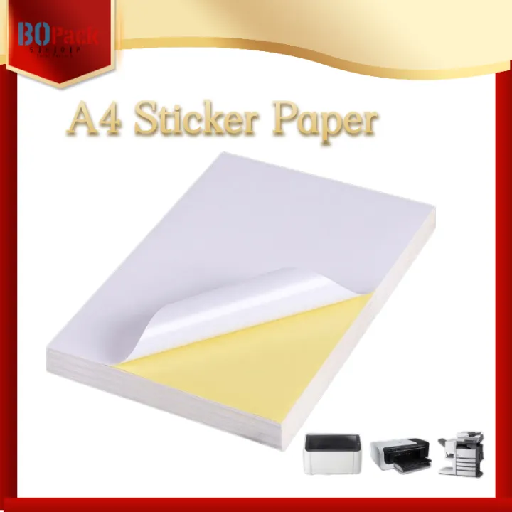 Printable Sticker Paper A4 SIZE 135gsm matte/glossy/kraft for laser ...