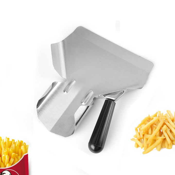 Double Handles Stainless Steel French Fries Shovel French Fries Scooper ...