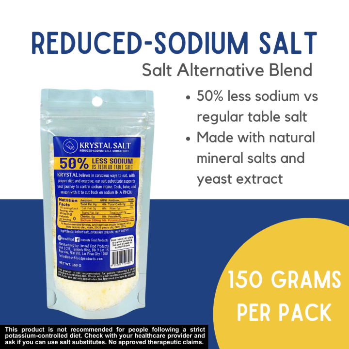 Krystal Salt Reduced-Sodium Salt Substitute - 50% Less Sodium (Lite ...