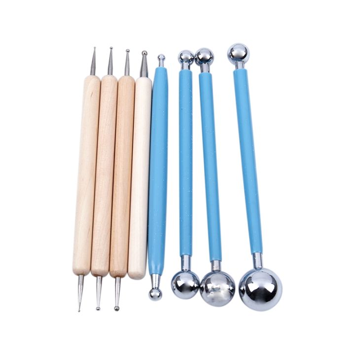 8 Piece Ball Stylus Dotting Tools for Clay Pottery Ceramics Doll ...