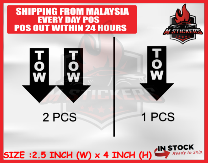 TOW STICKER STYLE 2 JAPAN TOWING CAR STICKER | Lazada