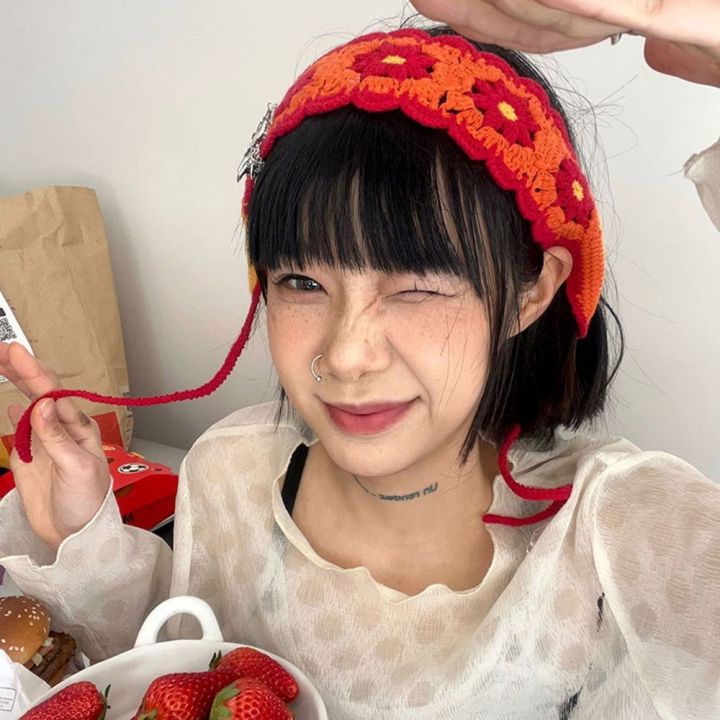 GUDAN น่ารักน่ารักๆ ชุดคลุมศีรษะ ผ้าพันคอสำหรับเด็ก ดอกไม้และดอกไม้ ...