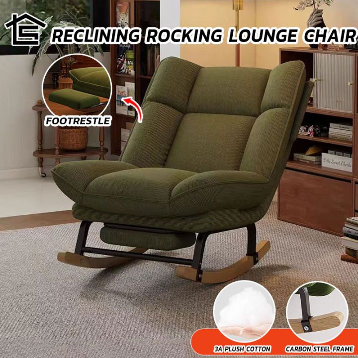 Reclining Rocking Chair - Adjustable Convertible Sleeper for Living ...