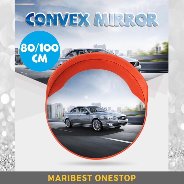 80 / 100CM CONVEX MIRROR OUTDOOR POLYCARBONATE TRAFFIC SAFETY ROAD ...