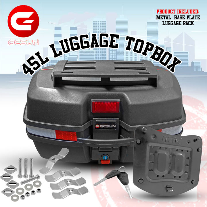 GCSUN LUGGAGE TOP BOX 45 LITERS GCSUN-UNIVERSAL | Lazada PH