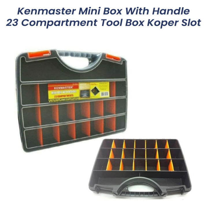 1 Unit Mini Box With Handle 23 Compartment Tool Box Koper Slot | Lazada ...