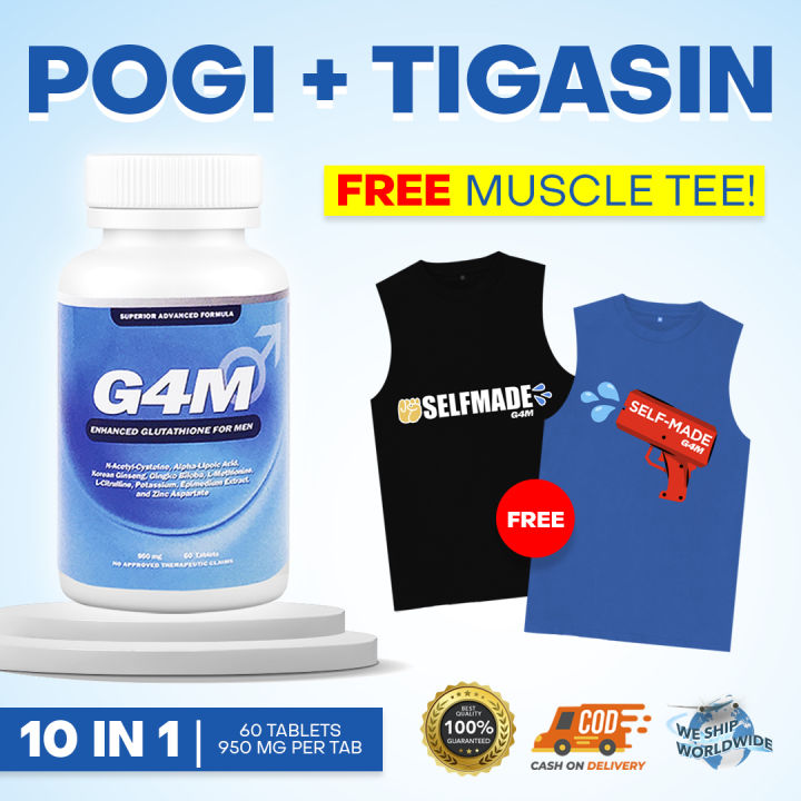 G4M Enhanced Glutathione Formula For Men - FREE SOAP & TEE | Lazada PH