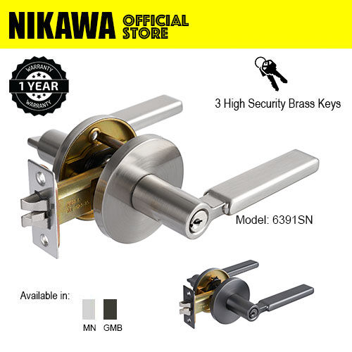NIKAWA 63 series Lever Lock 6391 Replace Round Knob Room Door Lock, HDB ...