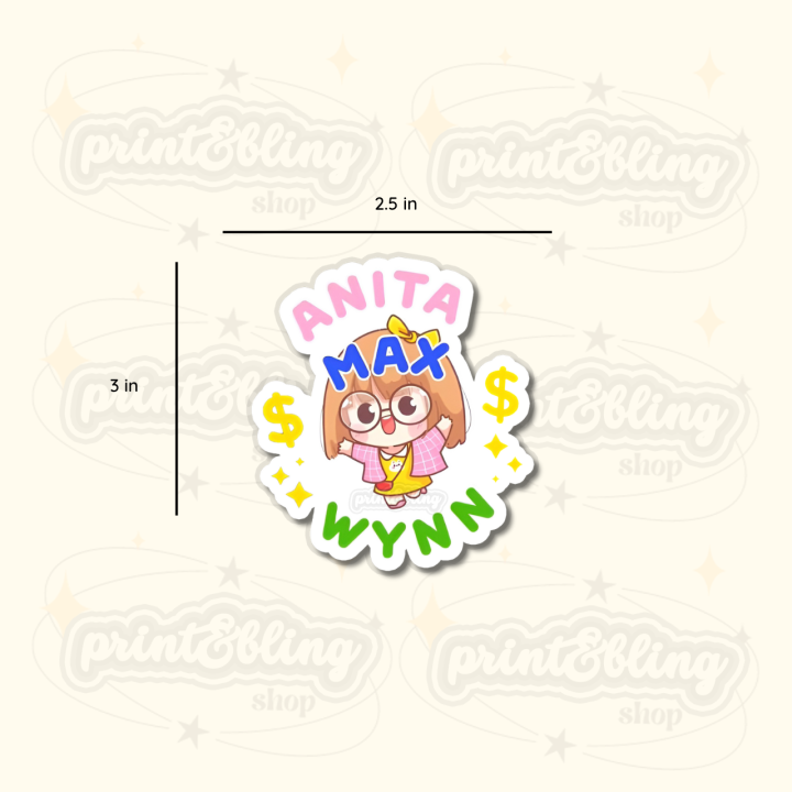 ANITA MAX WYNN | Vinyl Matte Laminated Waterproof Stickers | Lazada PH