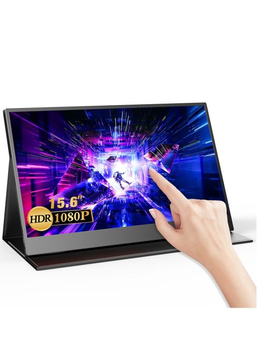 15.6''Ultra Slim Touch Portable Monitor FHD1080P External Display With ...