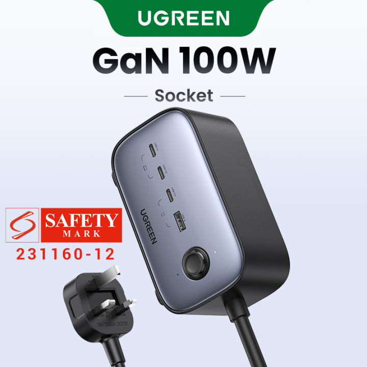 UGREEN 100W GaN Power Socket, 1.8M Cable DigiNest Pro USB C Charging ...