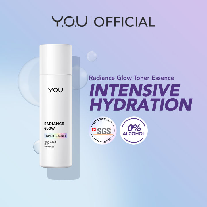 Y.O.U Radiance Glow Toner Essence | Sakura Extract Vitamin C | Hydrates ...