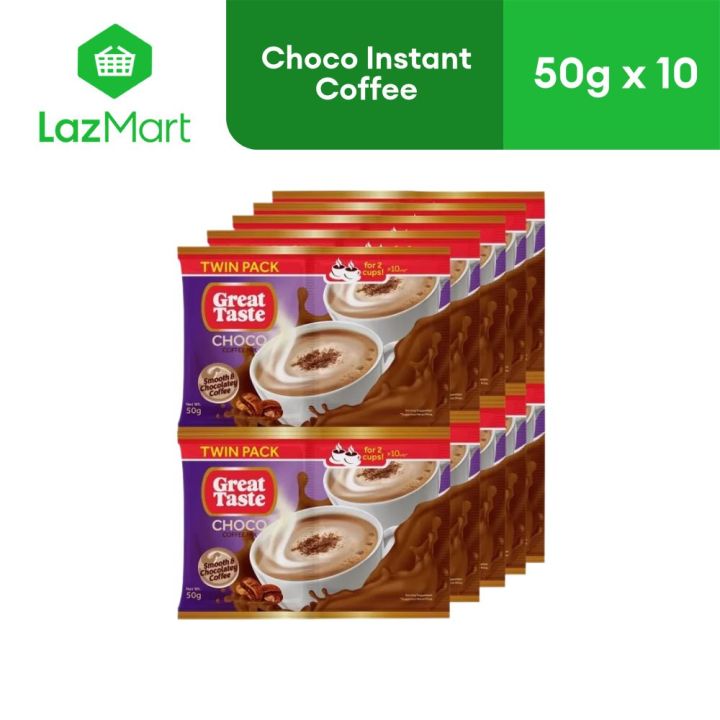 Great Taste Choco Coffee Twin Pack Sachets 50g x 10 | Lazada PH