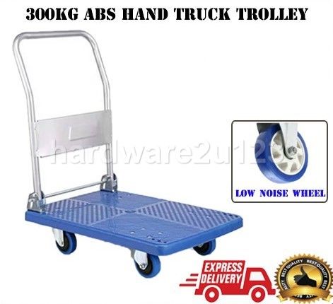 150KG / 300KG ABS Heavy Duty Foldable PVC Platform Hand Truck Trolley ...