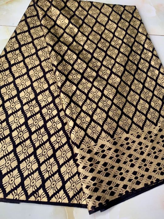 Kain batik printing prada gold/motif lengkap/kain batik meteran/kain ...