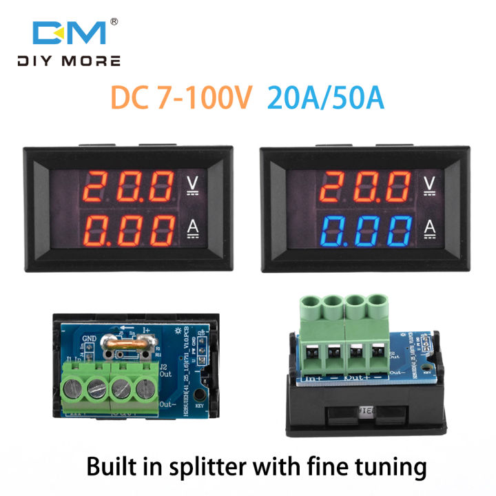 diymore 0.28 Inch 3-Digit Digital Voltage and Ammeter Tester DC 7-100V ... diymore 0.28 Inch 3-Digit Digital Voltage and Ammeter Tester DC 7-100V ...