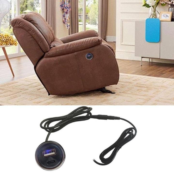 Practical Concealed Office Desk Power System 2 USB C Charging Ports and ...