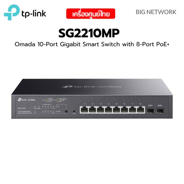 TP-LINK SG2210MP (TL-SG2210MP) Omada 10-Port Gigabit Smart Switch with ...