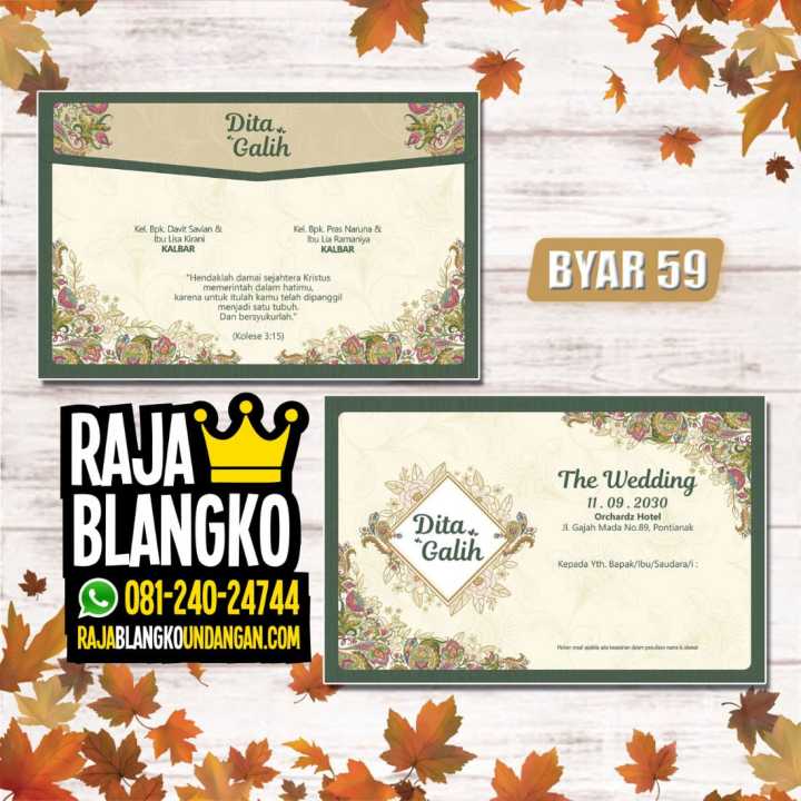 BLANGKO UNDANGAN BYAR 59 | RAJA BLANGKO UNDANGAN | Lazada Indonesia