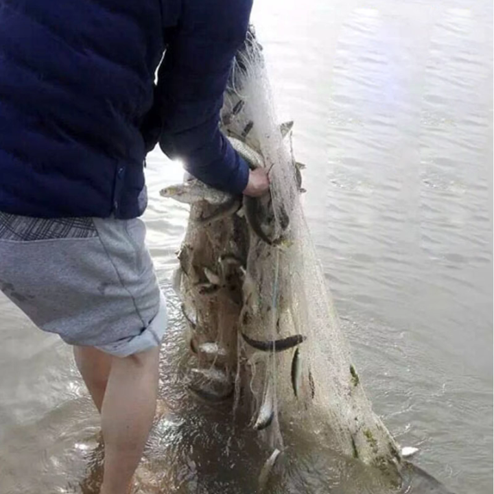 Portable Monofilament Fishing Net with Mesh Floating Bait for Fishing ...