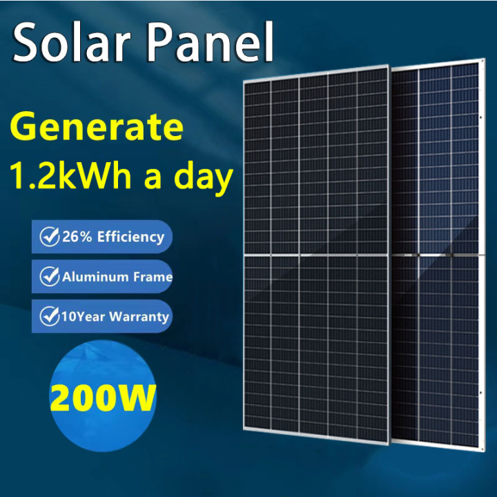[FULL SET] Dual Glass Solar Panel 200watts [Full Power Promise] Green ...