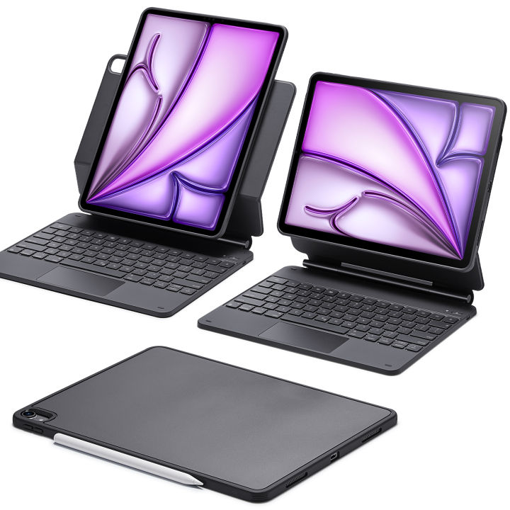 ESR iPad Air 13/11 Pro 13/11 (2024) Rebound Magnetic Keyboard Case 360 ...