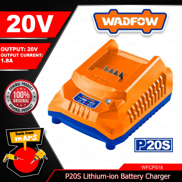 WADFOW 20V Lithium-Ion Battery Charger For Cordless Tool Fast Charger ...