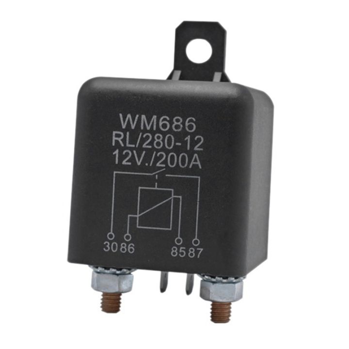(WUSG) Battery Isolator Relay 12V 4-Pin WM686 Relay Car ON/OFF Switch ...