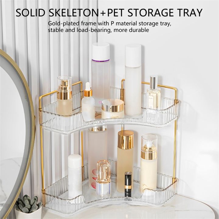 Corner Vanity Tray Corner Bathroom Countertop Organizer Corner Bathroom ...
