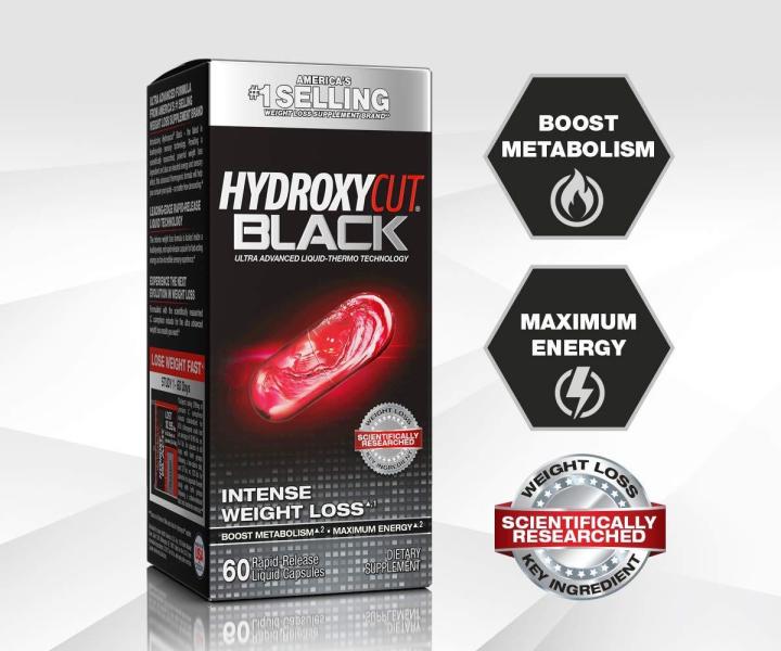 EXPIRY 09/2023 Hydroxycut Black, Intense Weight Loss Boost Metabolism ...