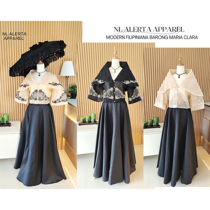 【NEW】 MODERN FILIPINIANA FOR WOMEN MARIA CLARA AND SKIRT (INDIVIDUAL ...