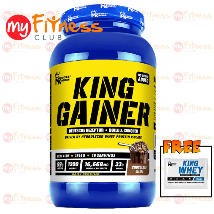 LEAN GAINER Muscle Kingdom King Gainer Mass Gainer (1.8kg) HULK MASS ...