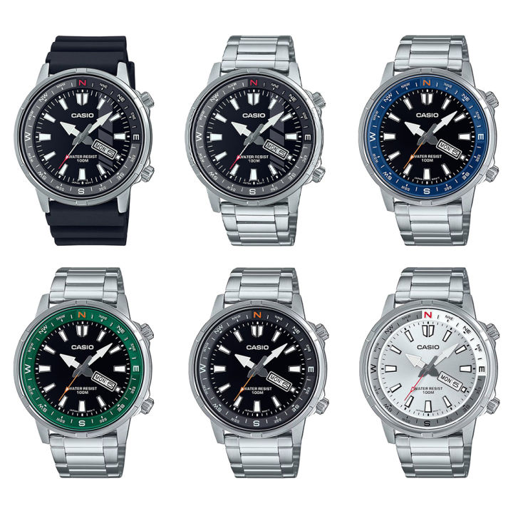 Casio Standard นาฬิกาข้อมือผู้ชาย สายสแตนเลส สายเรซิน รุ่น Mtd 130 Mtd
