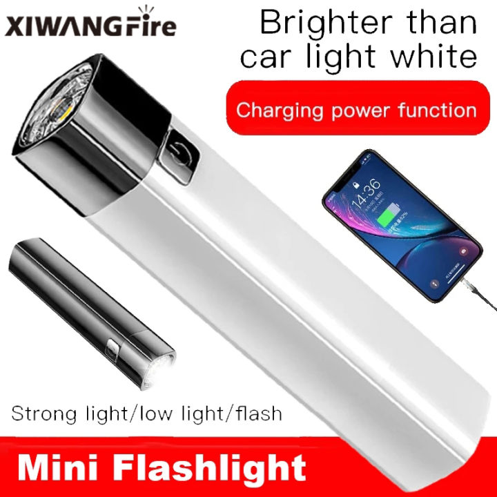 XIWANGFIRE Mini Led Flashlight Rechargeable Long-range Ultra-bright Lamp with 18650 Built-in ...