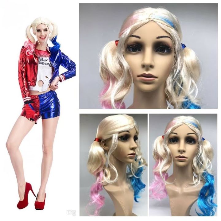 พร้อมส่งจากไทย**วิกผมฮาร์ลีย์ ควินน์ (Harley Quinn) ขนาดฟรีไซส์ ...