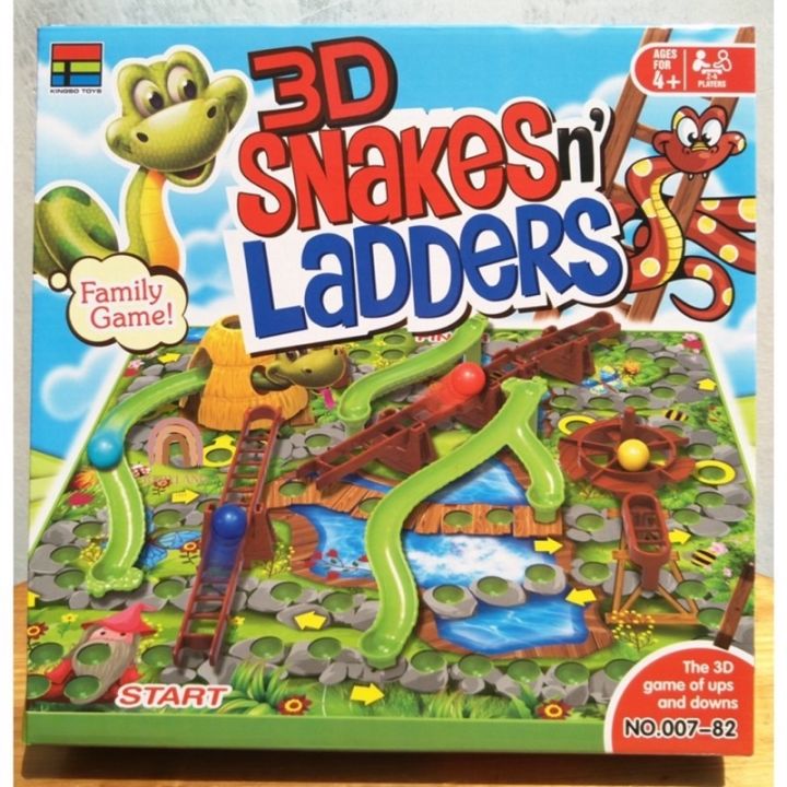 3D Snake Ladders Dam Ular 3D Family Table Board Games READY STOCK 3D ...